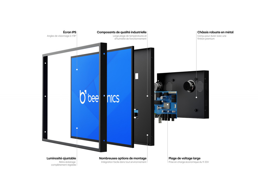 Moniteur 12 pouces 4:3 | Beetronics